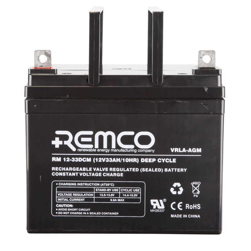 Remco RM12-33DCM 12V 35.4Ah AGM Deep Cycle Battery Remco - 24 Months ...