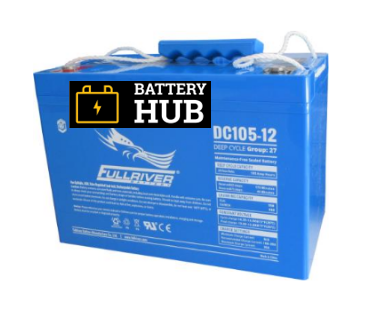 FULLRIVER DC105-12B DC SERIES 12 MONTH WARRANTY DEEP CYCLE BATTERY ...