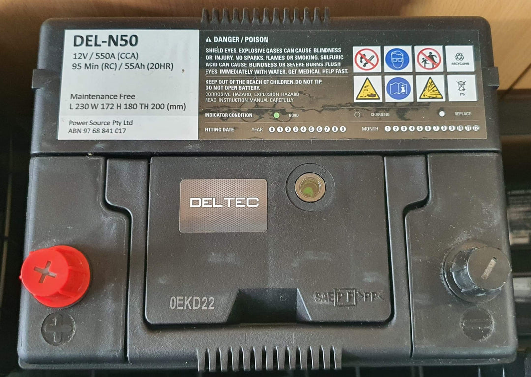 DELTEC N50 550 CCA MAINTENANCE FREE 55AH MODERN TECHNOLOGY BATTERY ...