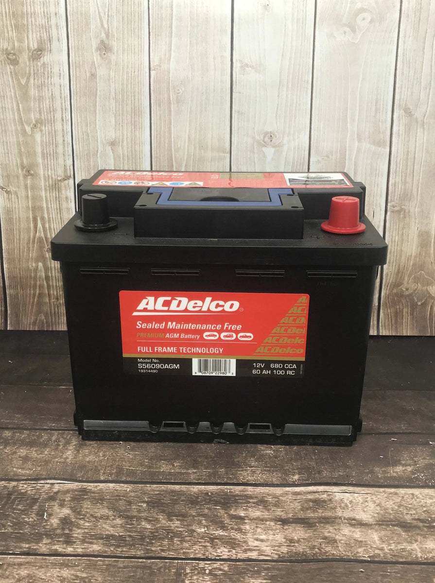 AC Delco S56090 AGM / DIN55H AGM Start / Stop Battery 680CCA BATTERY ...