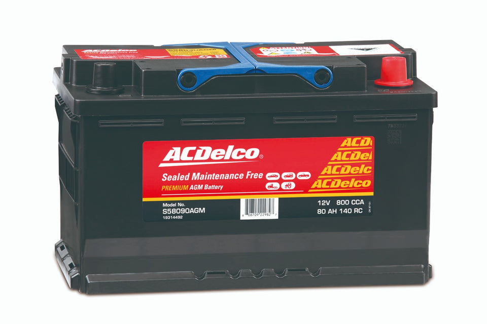 AC DELCO PREMIUM S58090AGM / DIN77H AGM - 800CCA - AGM - 36 MTH WARRAN ...